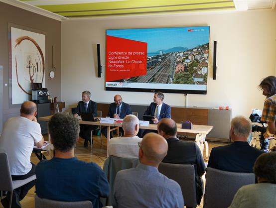 Ligne directe Neuchâtel – La Chaux-de-Fonds : variante de tracé choisie, démarrage de l’avant ...